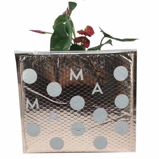 Strong Adhesive Clear Plastic Zipper Bubble Bags With Copperplate Printing
