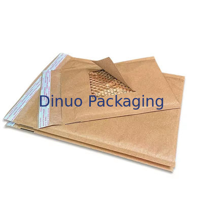 No Plastic White Corrugated Kraft Paper Padded Envelopes Eco Friendly