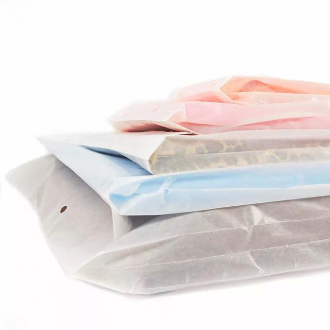Recycled Glassine Paper Bag Waterproof Compostable For Clothes